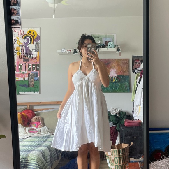 Jil Sander | Dresses | Jill Sanders White Halter Dress | Poshmark